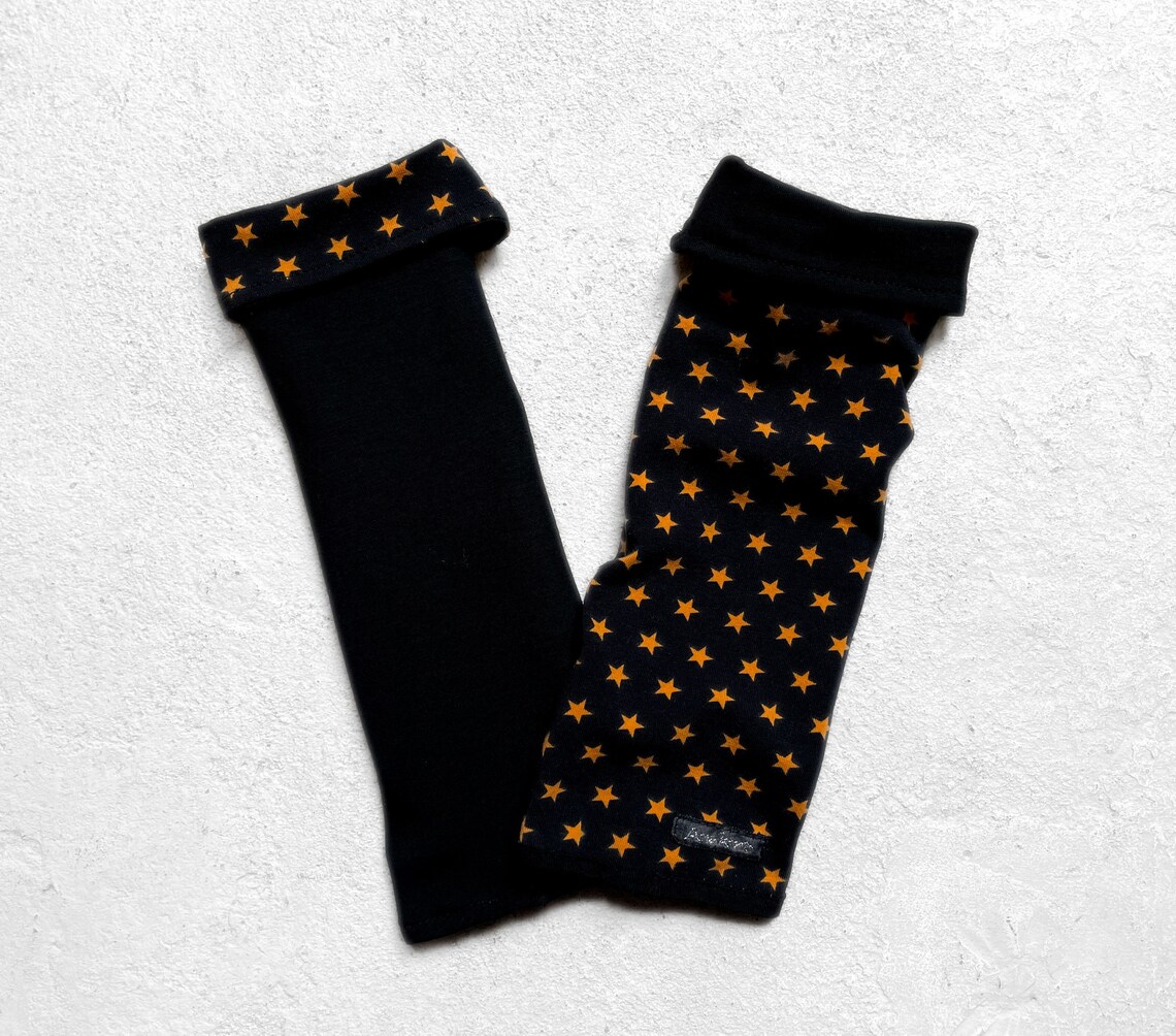 Reversible Arm Warmers *stars* Made of Cotton & Viscose Jersey *hand ...