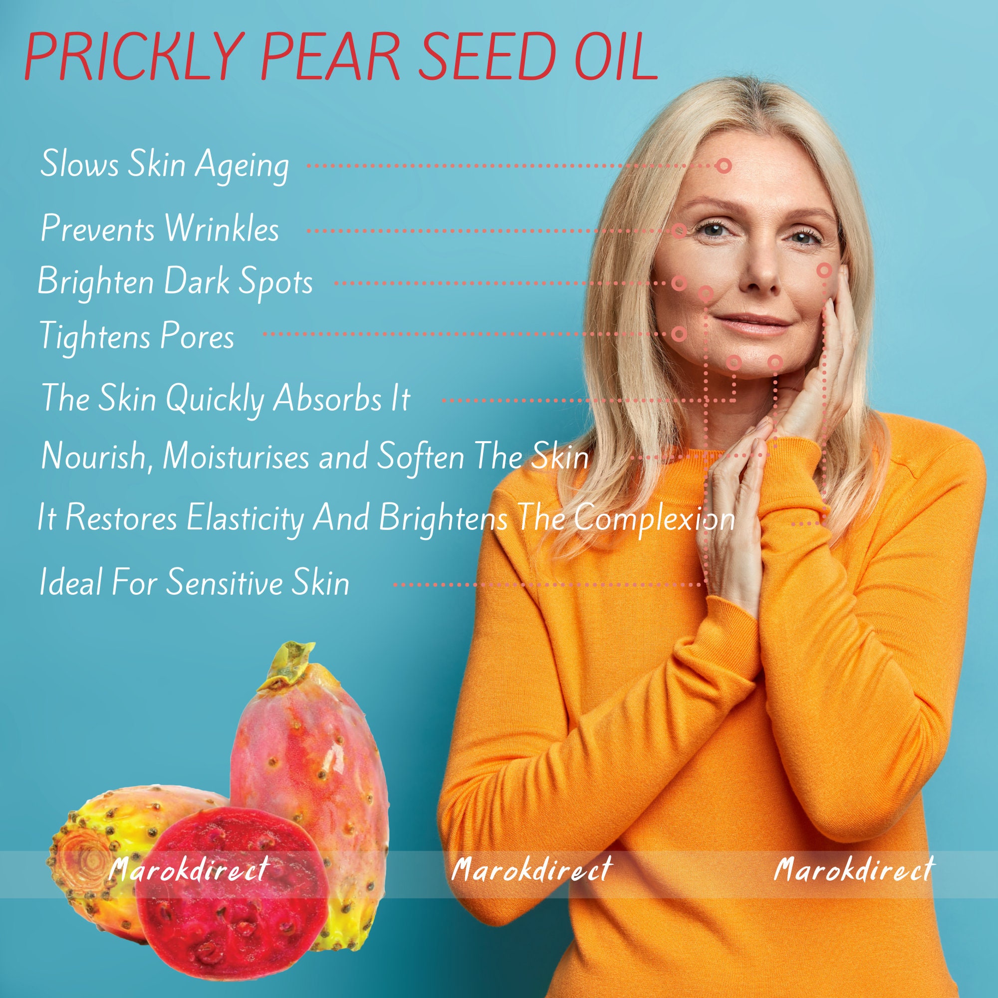 Moroccan Prickly Pear Seed Oil Pure Cactus Oil Barbary Fig Oil All ...