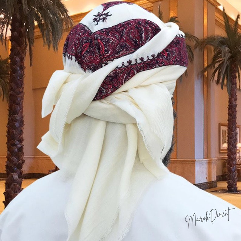 Authentic Yemeni Shemagh Keffiyeh, Traditional Arab Headscarf Kufia ...
