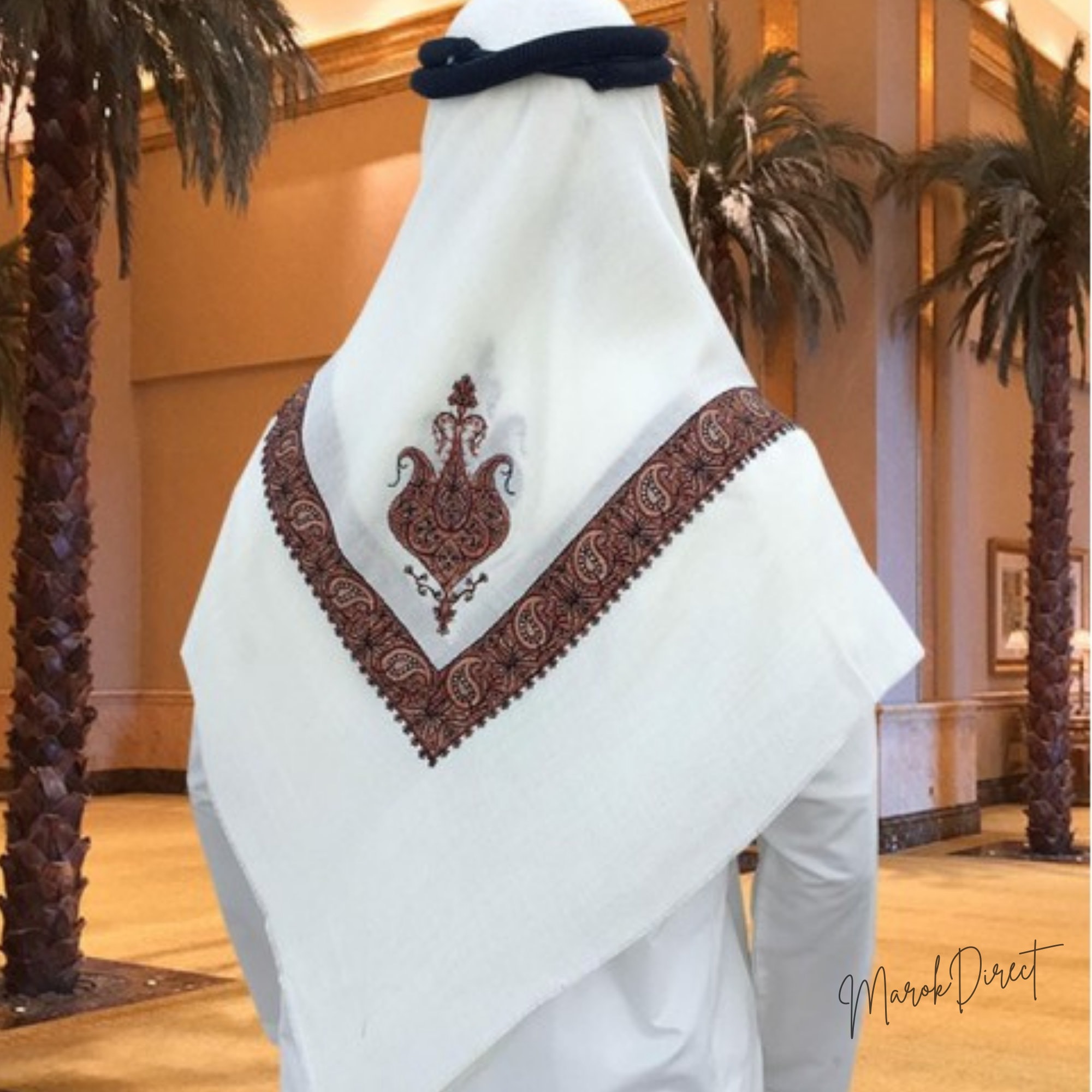 Elegant Yemeni Shemagh Shawl, Black Yemeni Shemagh Keffiyeh for Men ...