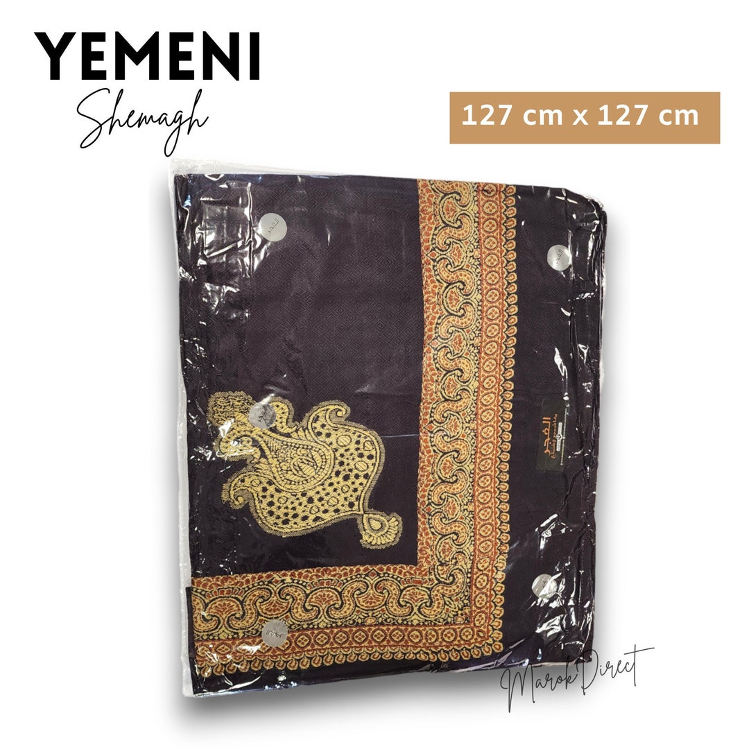 Premium Yemeni Shemagh Men Keffiyeh Shemagh Shawl, Embroidered ...
