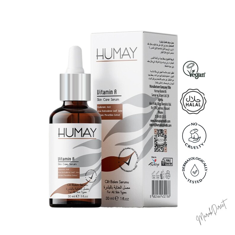 Humay Advanced Vitamin A Face Serum - Retinyl Palmitate & Hyaluronic ...