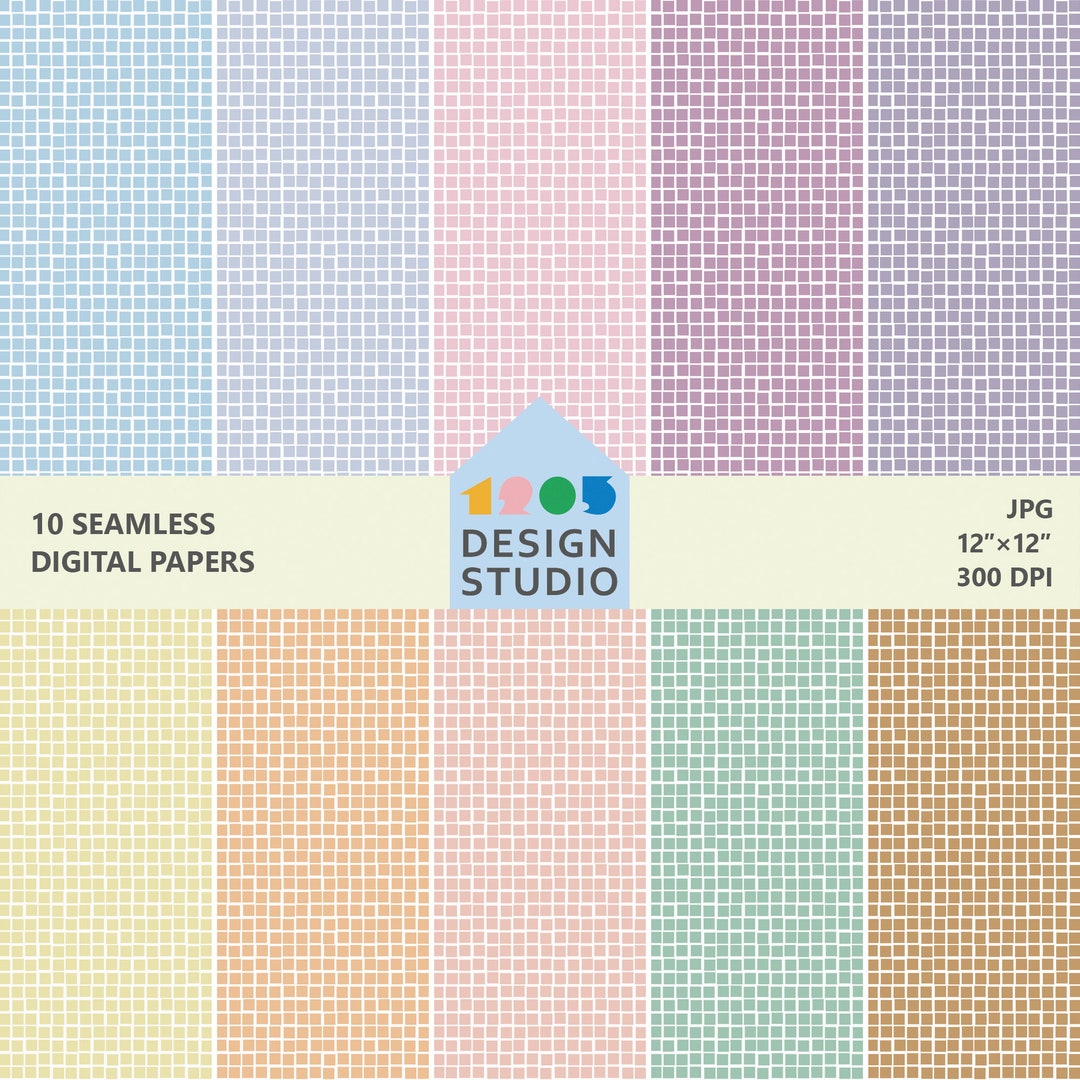 Geometric Square Digital Paper Geometry Seamless Pattern - Etsy