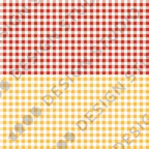 Gingham Check Digital Papers, Seamless Patterns, Scrapbook Paper ...