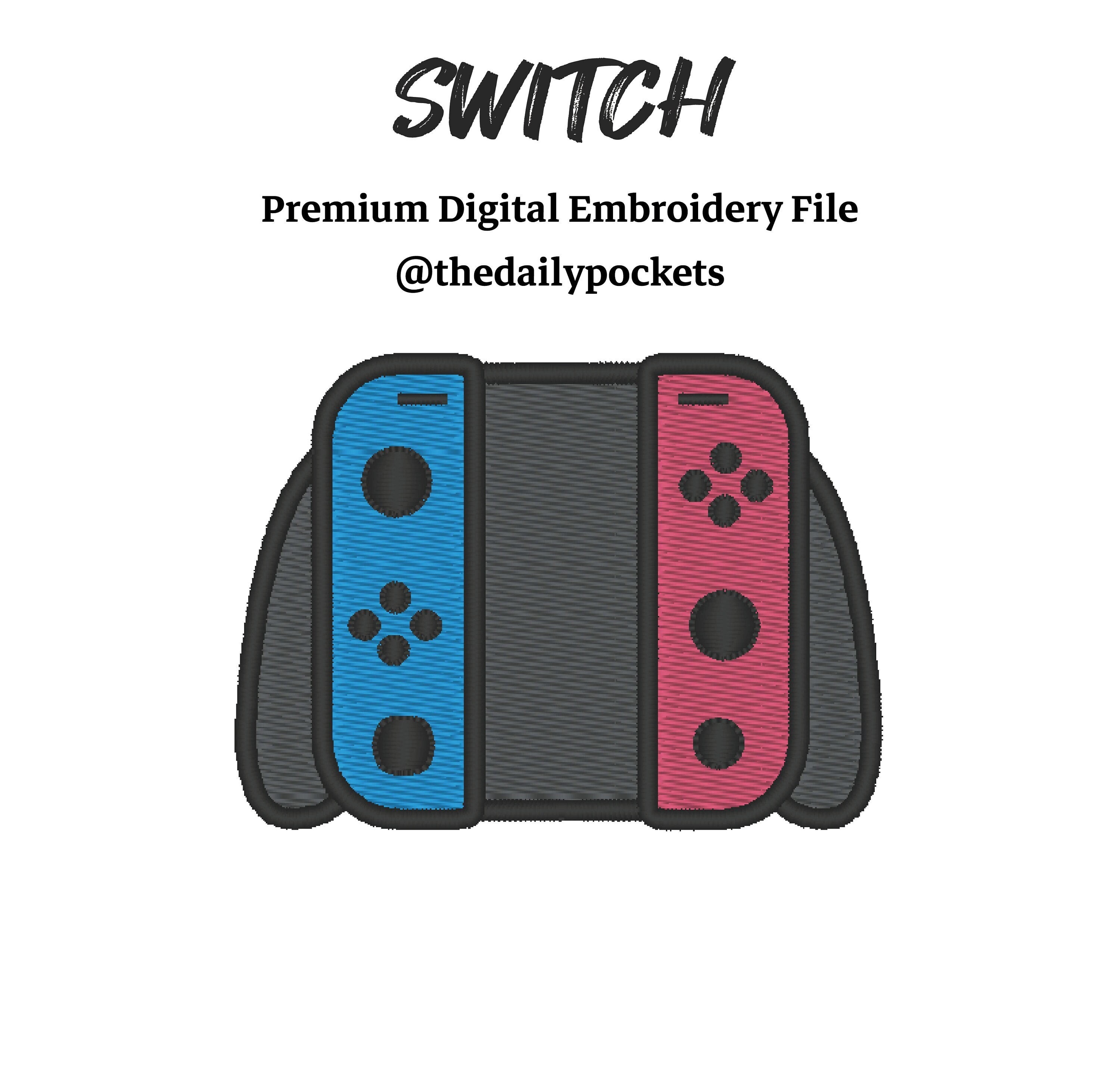 Switch Embroidery Design, Handheld Video Game Embroidery Design, Games ...