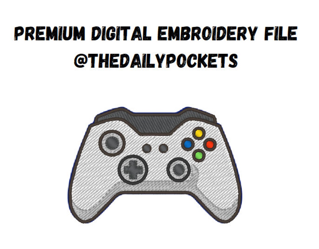 Gaming Controller Embroidery Design, Handheld Video Game Embroidery ...