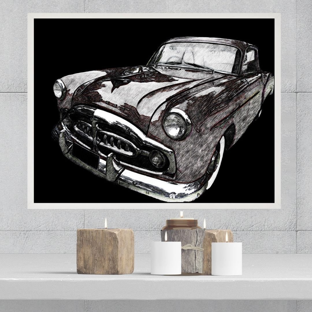 Digital Custom Car Drawing, Custom Car Print, Father's Day Gift Idea ...