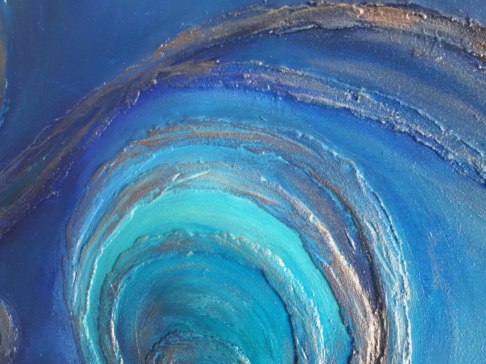 Acryl Abstract Art in Various Blue Colors in 3D. - Etsy