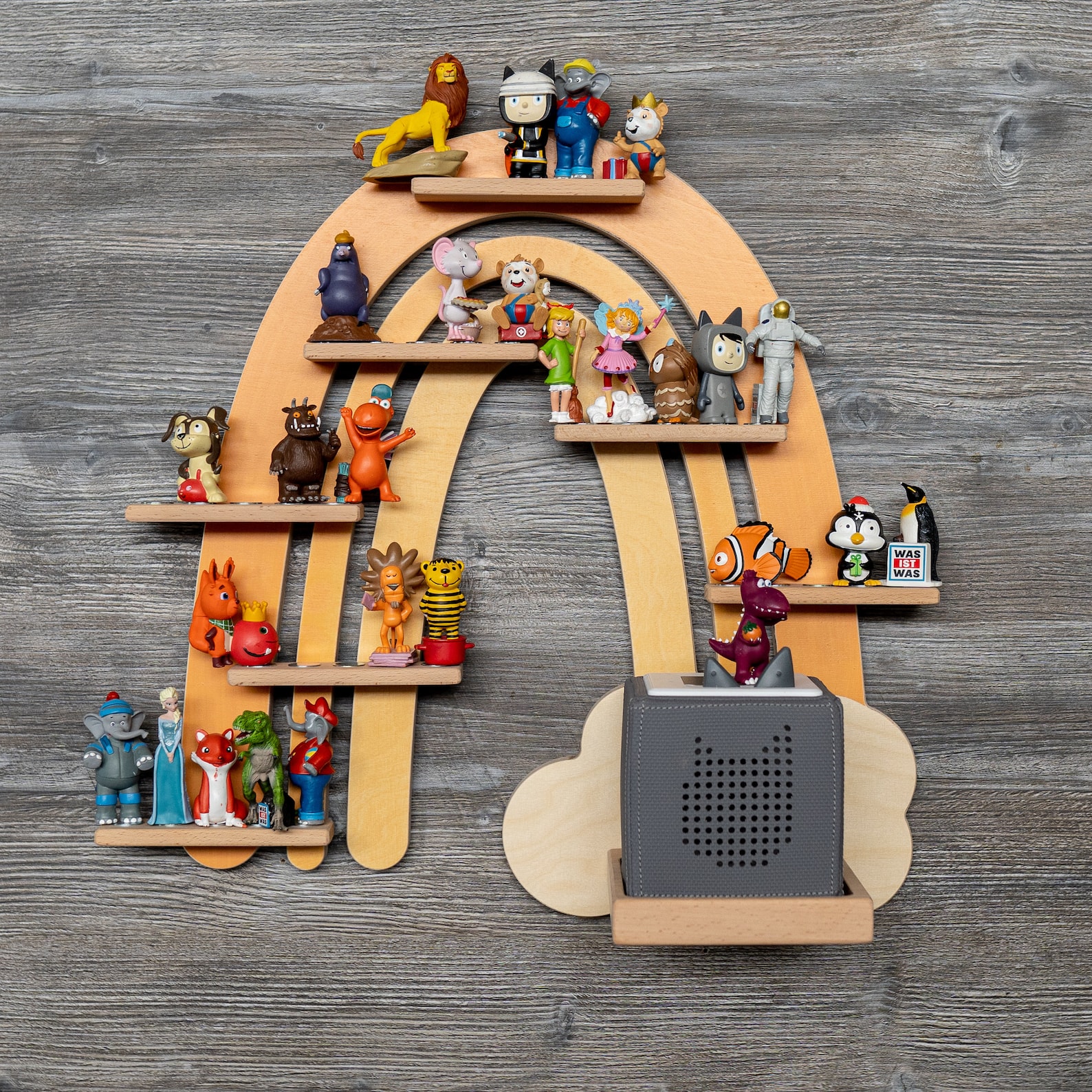 Tonie Shelf Music Box Shelf Toniebox Shelf Rainbow Mustard - Etsy