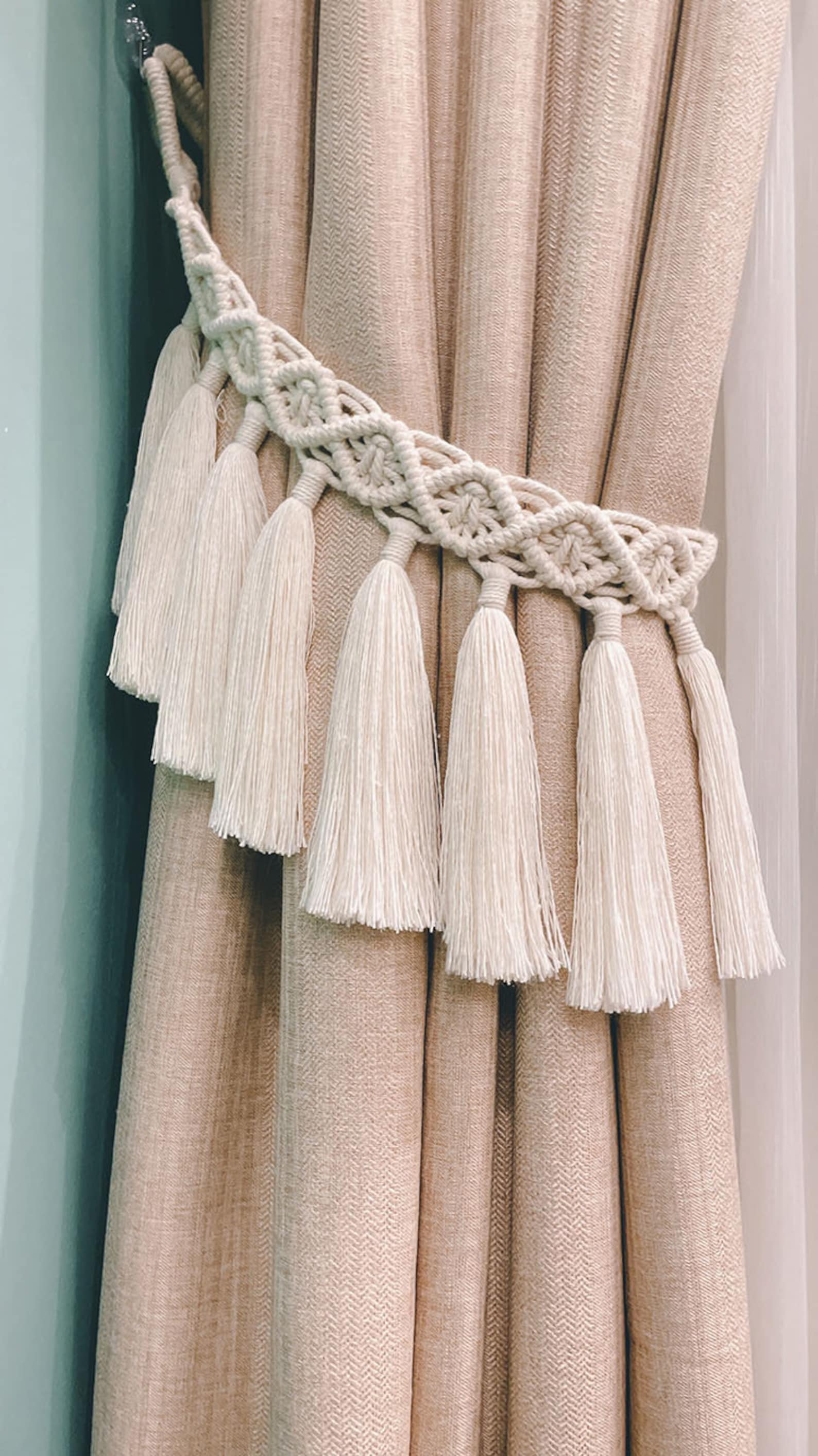 Macrame Curtain Tie Back Decor macrame Curtain Belt-macrame - Etsy
