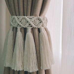 Macrame Curtain Tie Back Decor macrame Curtain Belt-macrame - Etsy