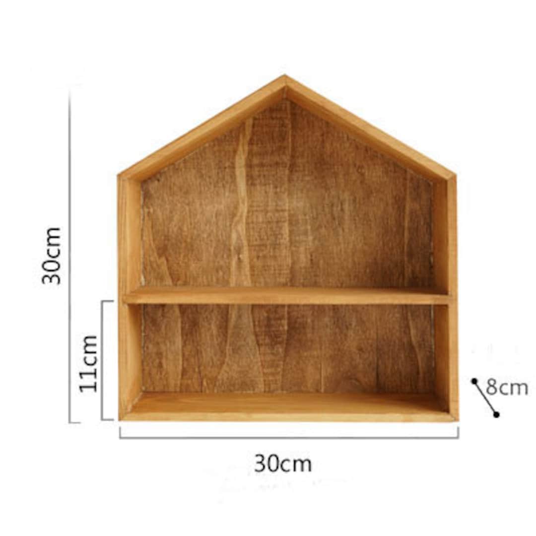 House Shaped Shelf-wooden House Shelf Shelf-house Shadow - Etsy