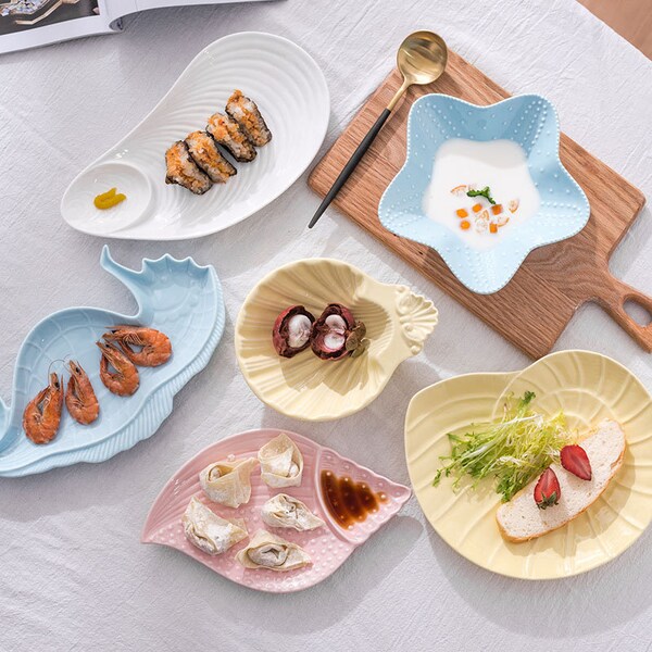 Ceramic Seashell Plates - Etsy