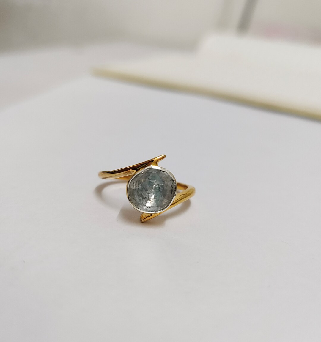 Handmade Victorian Polki Diamond Ring, 925 Sterling Silver - Etsy
