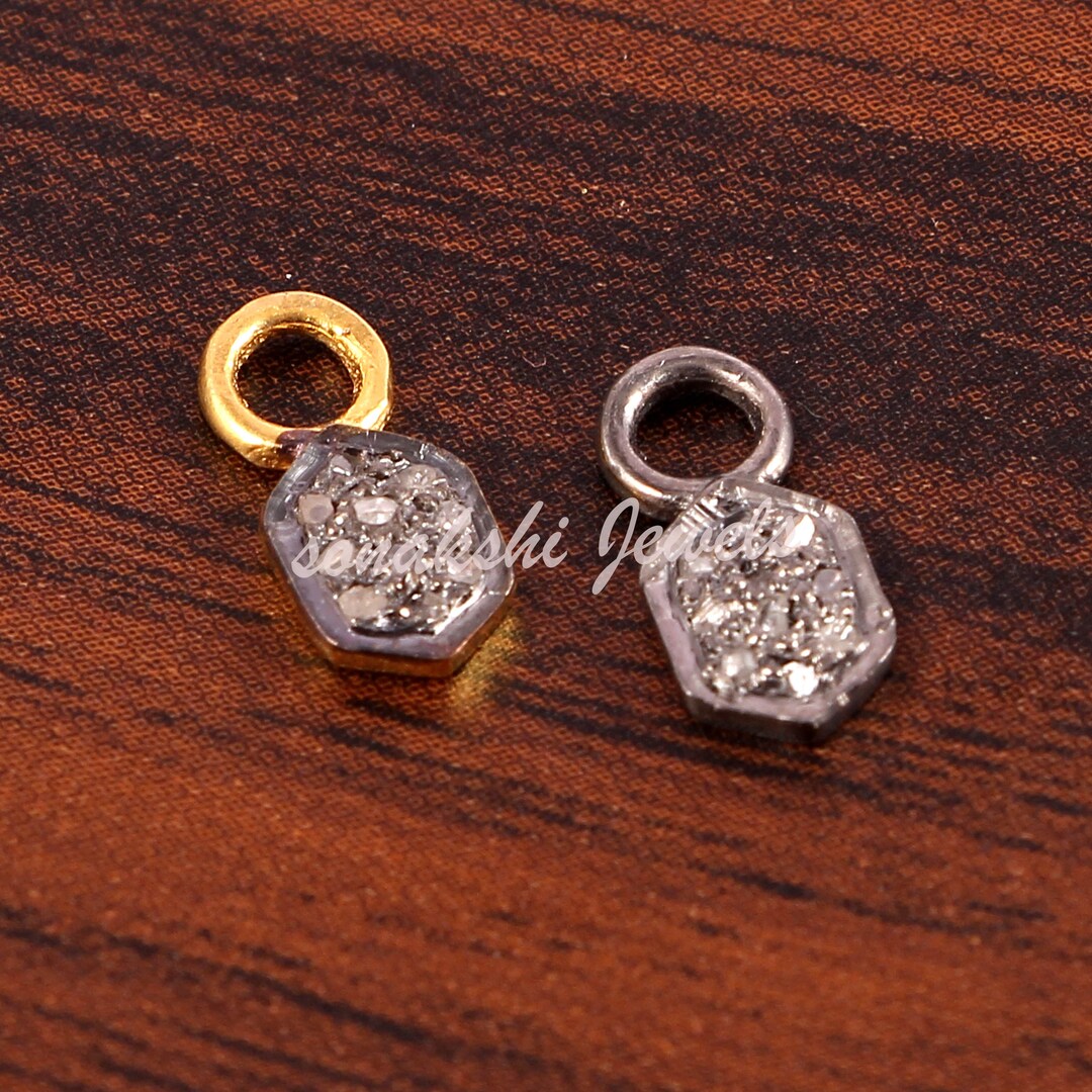 1 Pc 925 Solid Sterling Silver Design Handmade Pave Setted Diamond ...