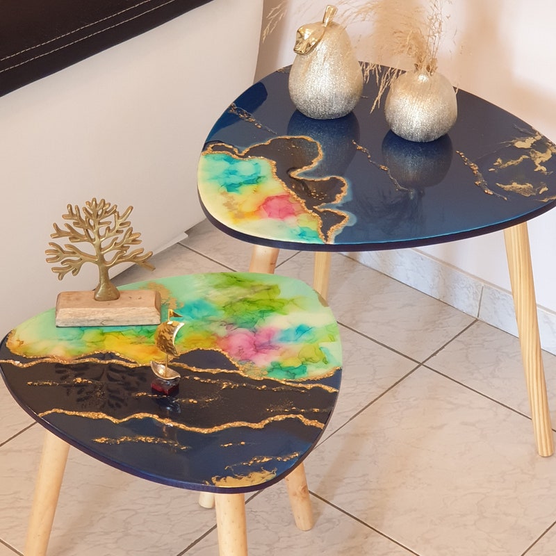 Blue Coffee Table - Etsy