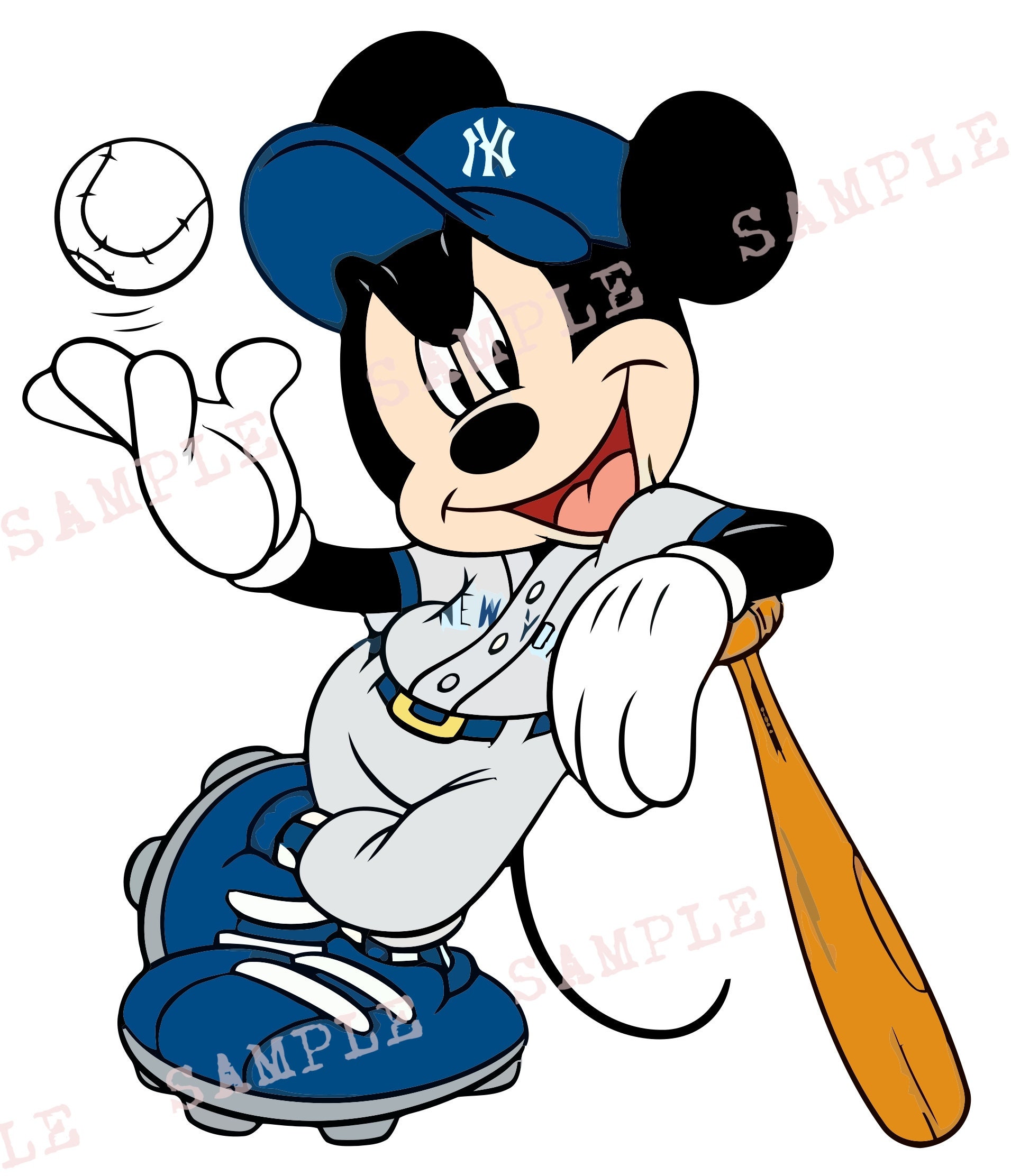 New York yankees Mickey Mouse SVG | Etsy