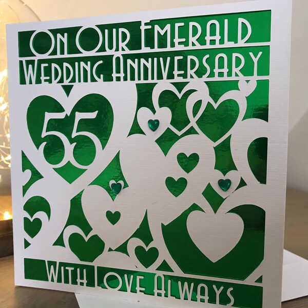 Emerald Wedding Anniversary Cards Etsy UK Emerald Wedding Anniversary Cards Etsy UK