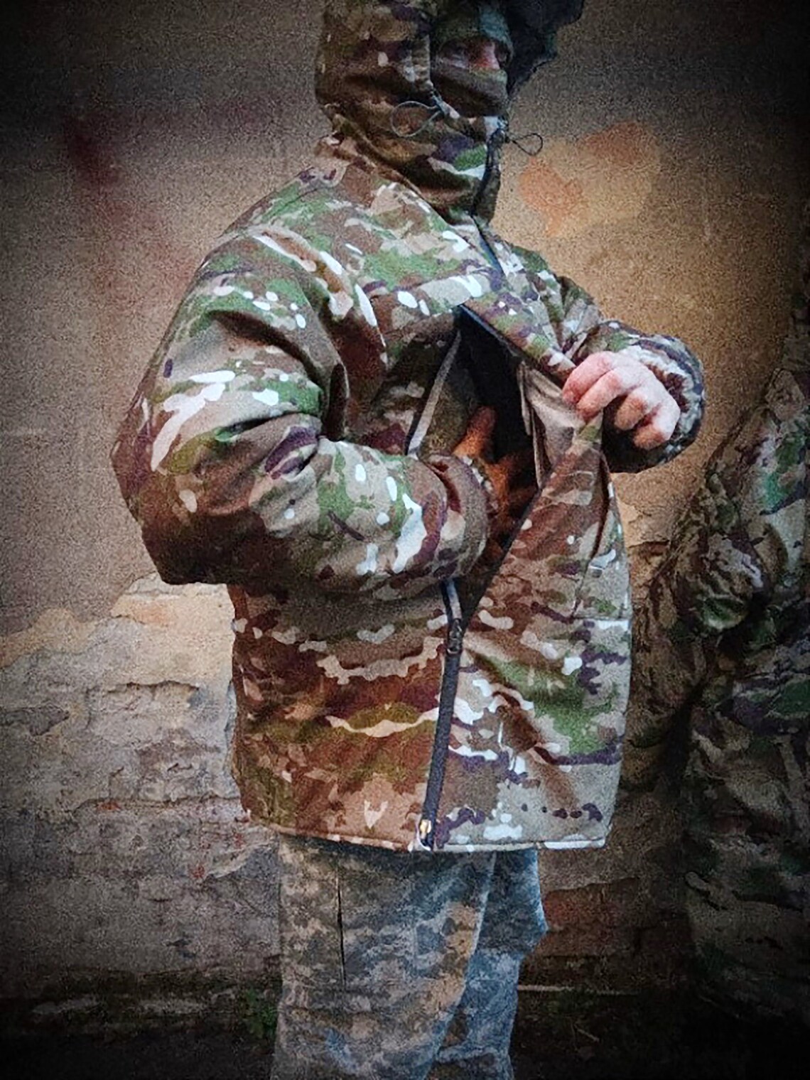 Ukrainian Military Winter Camo Jacket With a Hood, Double Camo Winter ...