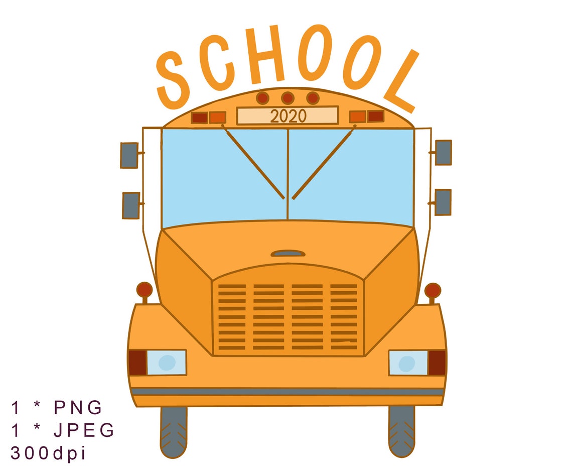 School Bus Clipart Back To School PNG Clip Art | Etsy