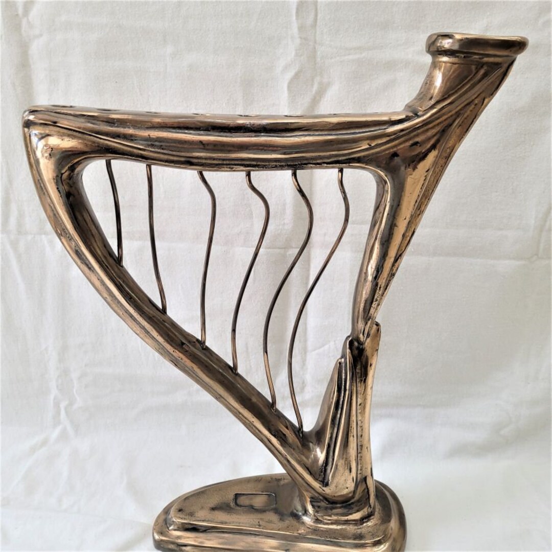 Handmade Bronze Hanukah Menorah , Shaped as a Contemporarily David's ...