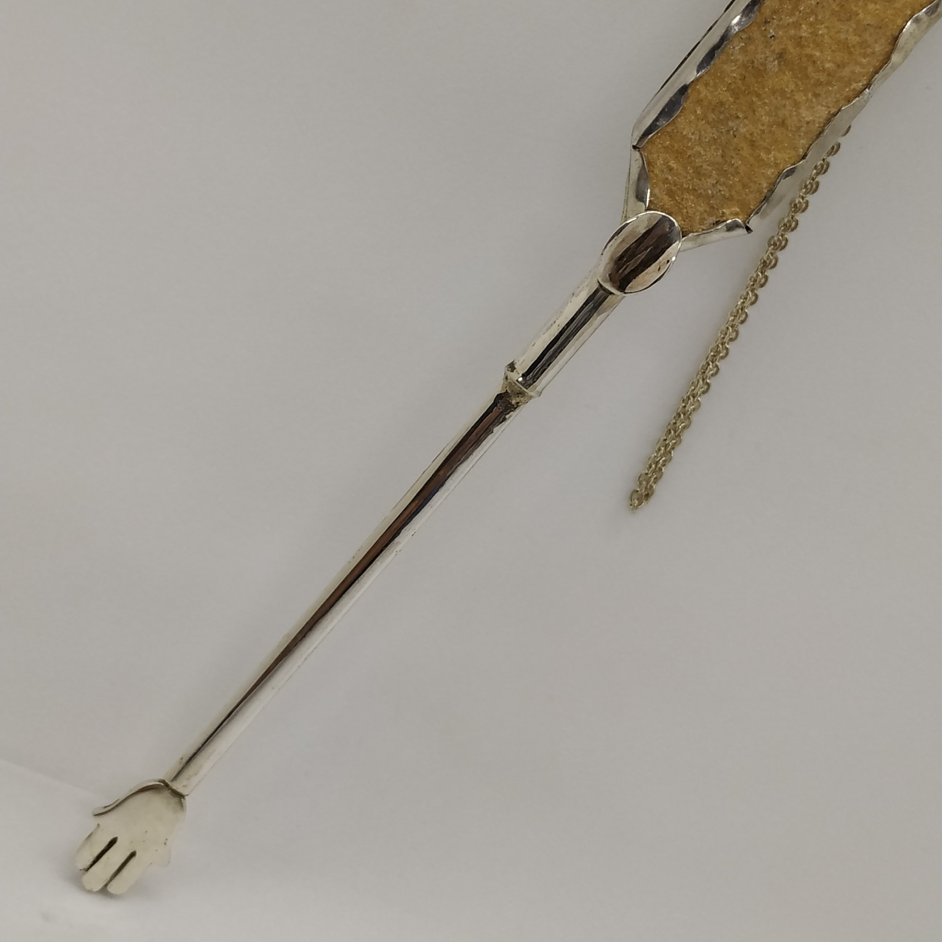 Torah Yad Pointer Handmade Sterling Silver With Natural Jerusalem Stone ...