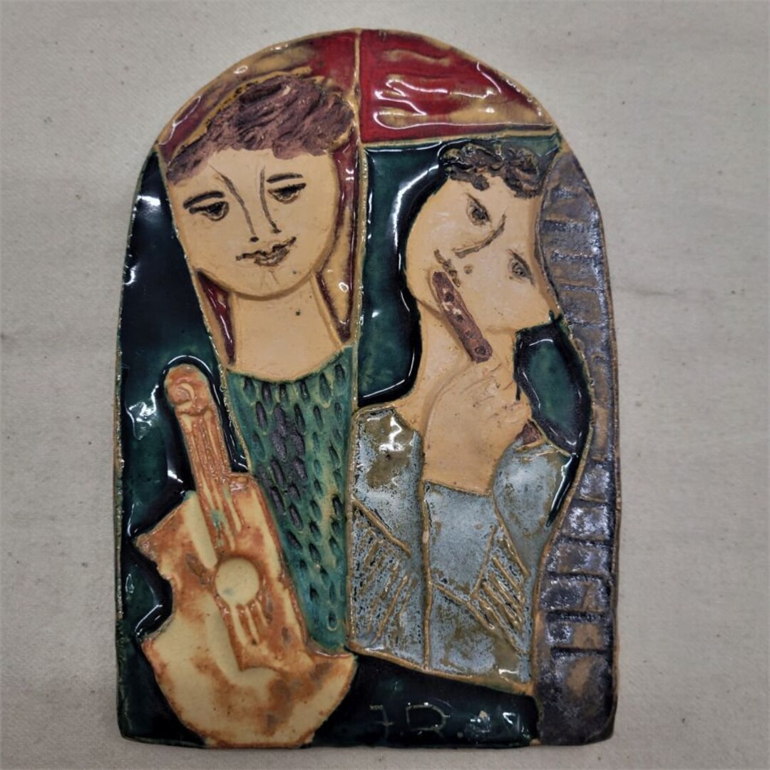 Ruth Factor Glazed Ceramic Musical Ensemble Ceramic Tile Handmade - Etsy