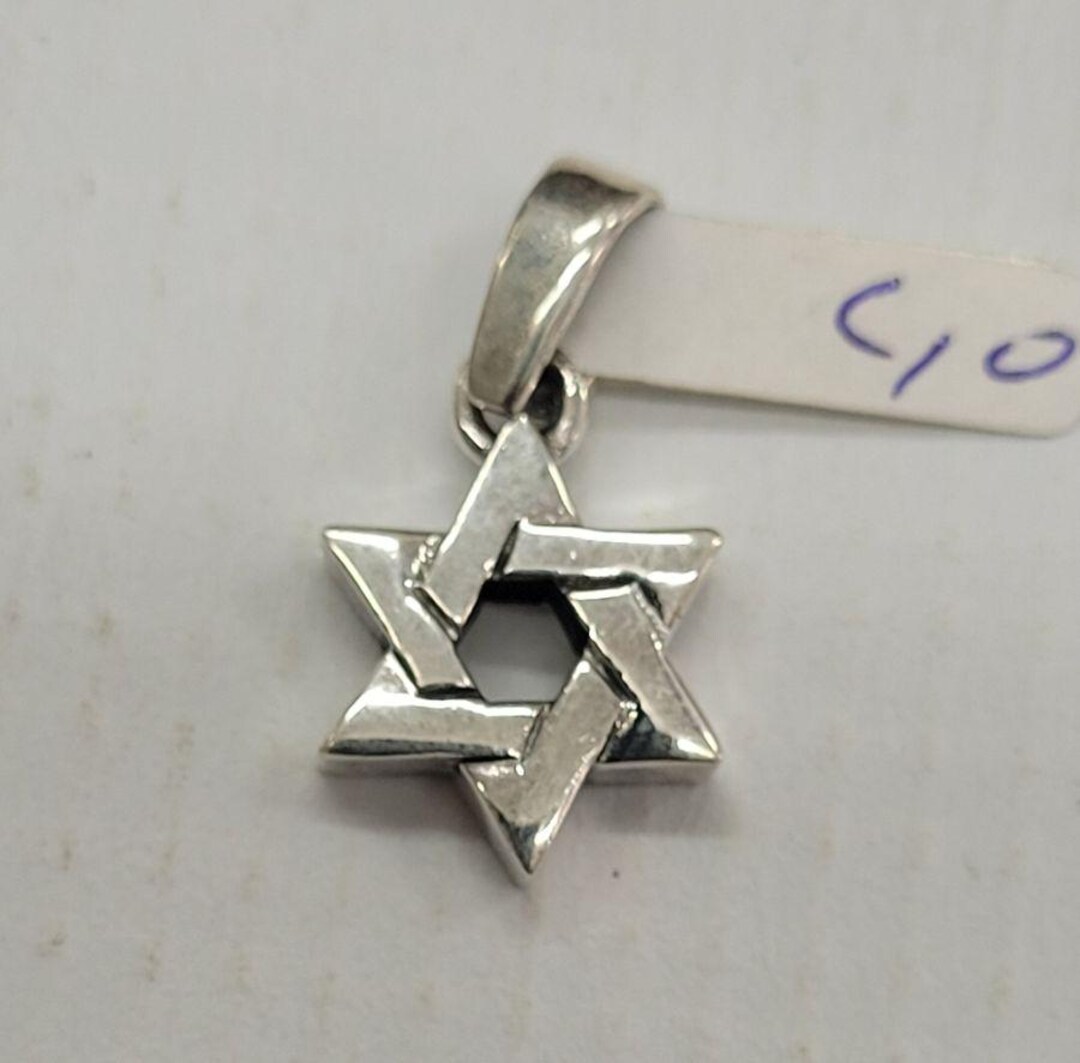 Traditional Heavy Masculine Style Magen David Pendant Medium Size ...