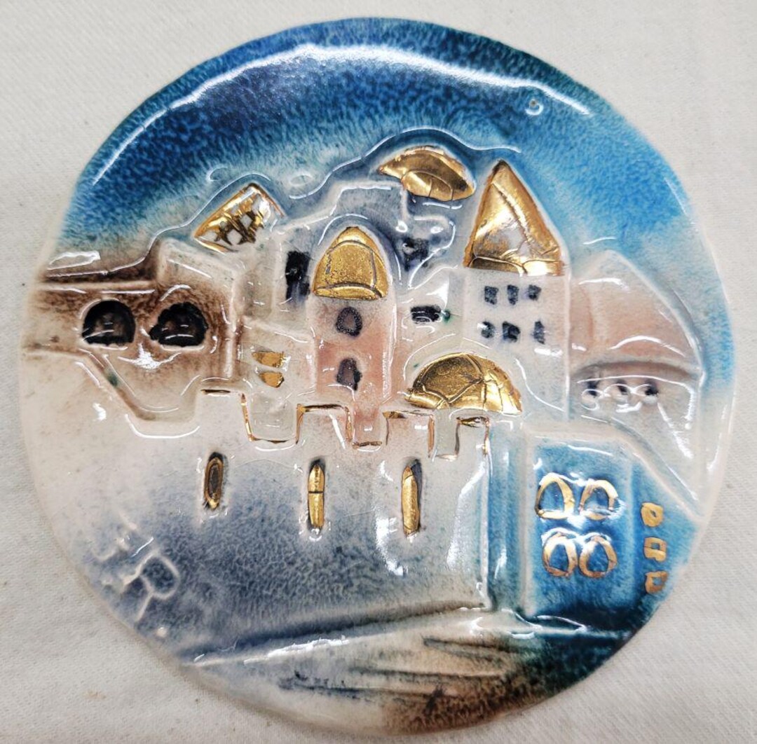 Handmade Glazed Ceramic Tile Jerusalem City Made by Ruth Faktor ...