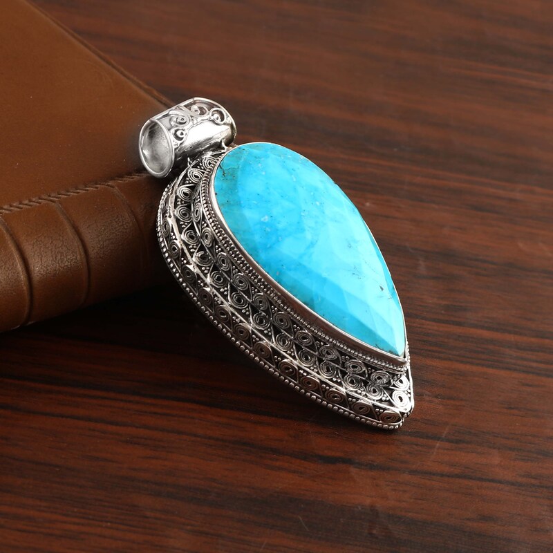 Turquoise Pendant - Etsy