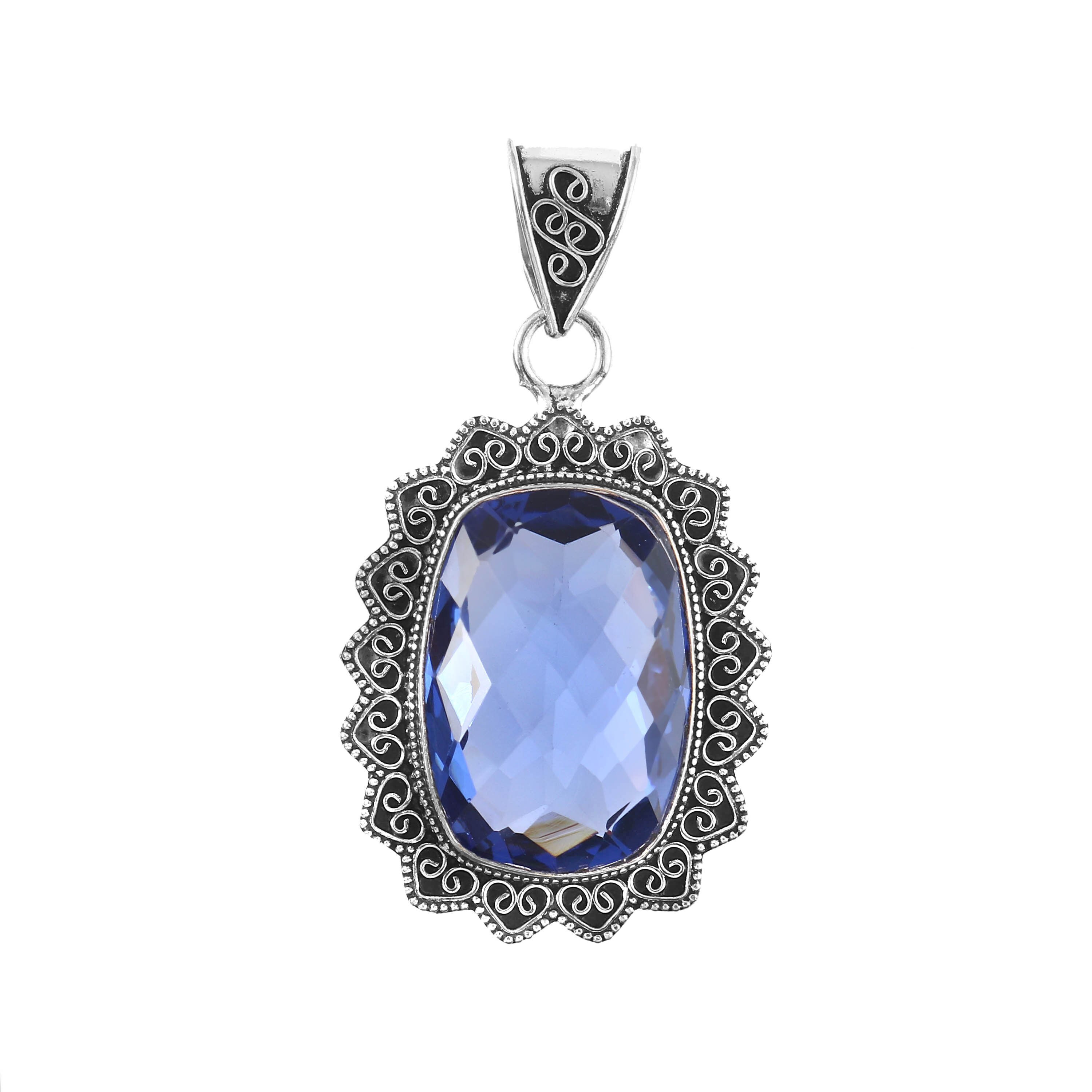 Iolite Pendant, Handmade Pendant, Necklace, 925 Sterling Silver Pendant ...