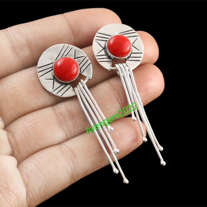 Coral Earrings - Etsy