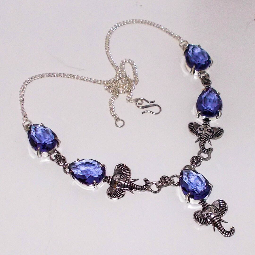 Iolite Necklace, Blue Iolite, Gift for Her, Necklace, Handmade Necklace ...