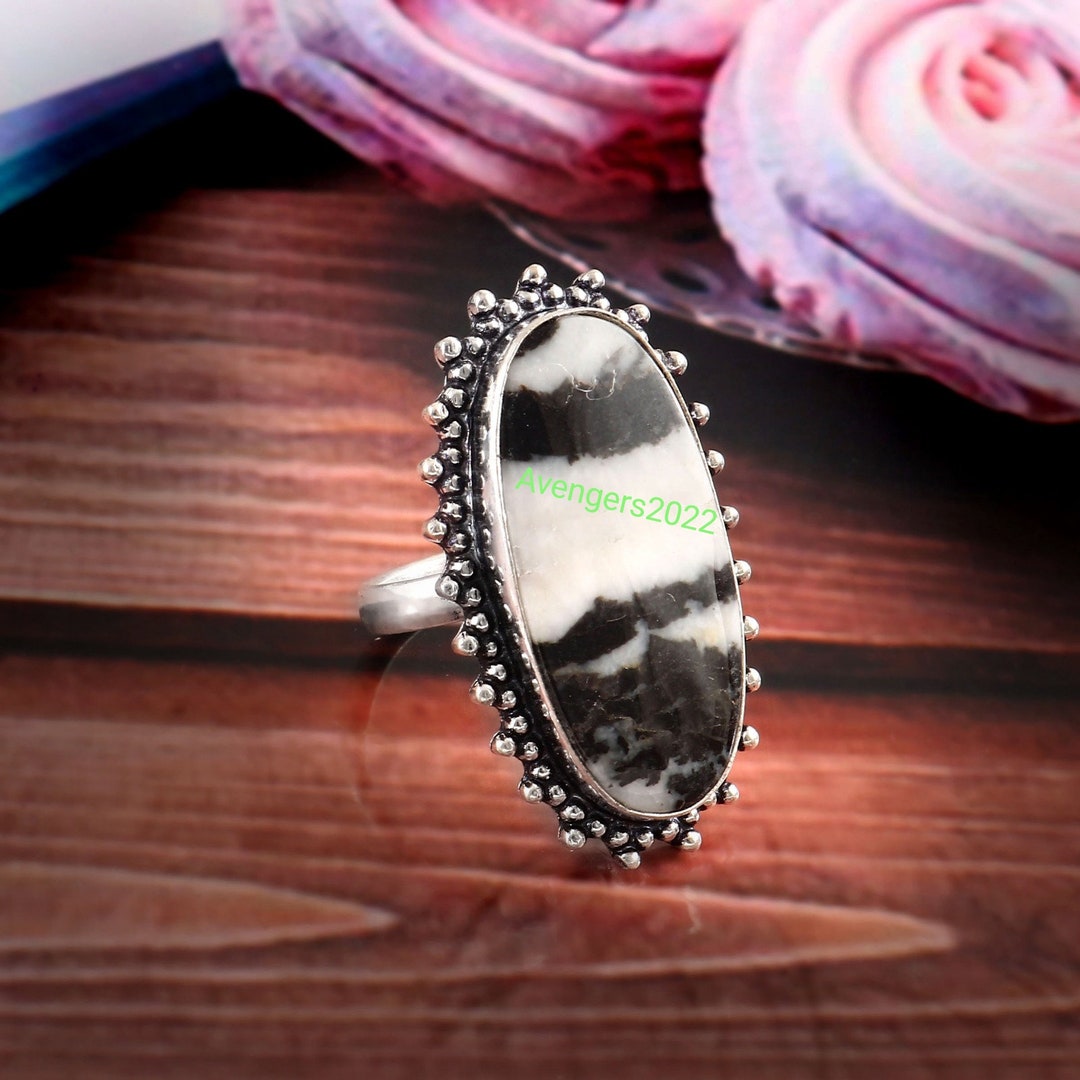 Natural White Buffalo Turquoise Ring,statement Ring,handmade Ring,ring ...