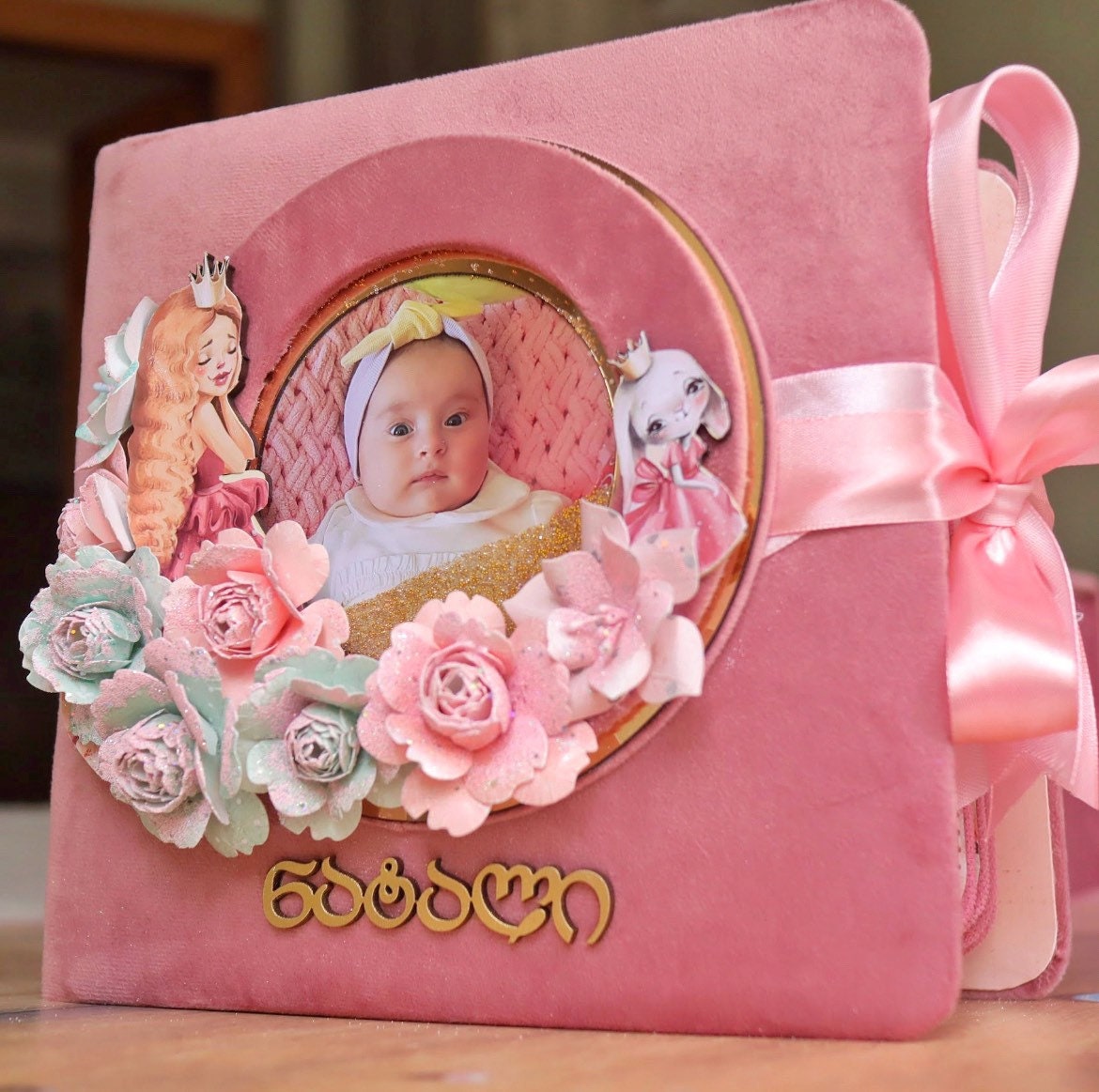 Baby Photo Album, Baby Girl Photo Album, Baby Girl Scrapbook, Baby ...