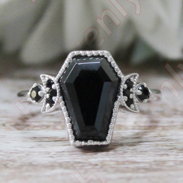 Moon Coffin Ring - Etsy