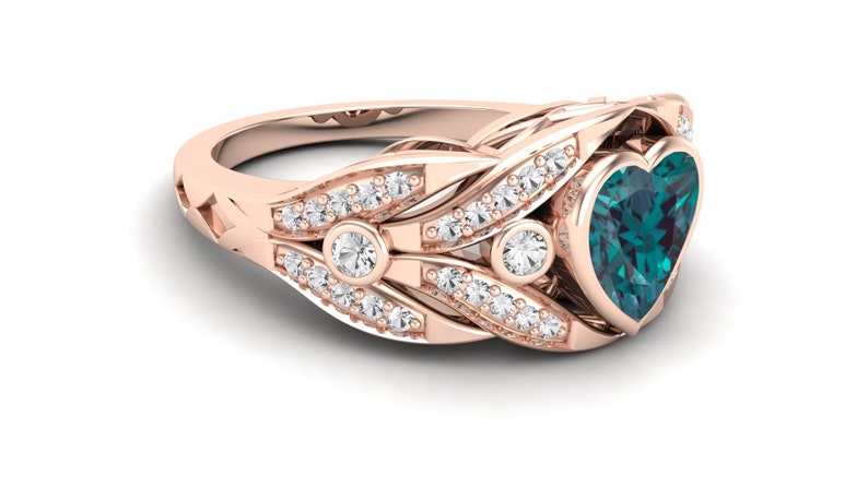 1.95ct AAA Alexandrite gemstone 14KT rose gold solitaire | Etsy