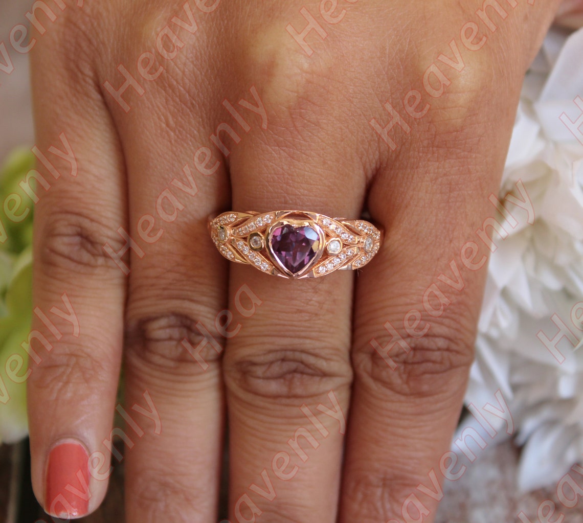 1.95ct AAA Alexandrite Gemstone 14KT Rose Gold Solitaire - Etsy