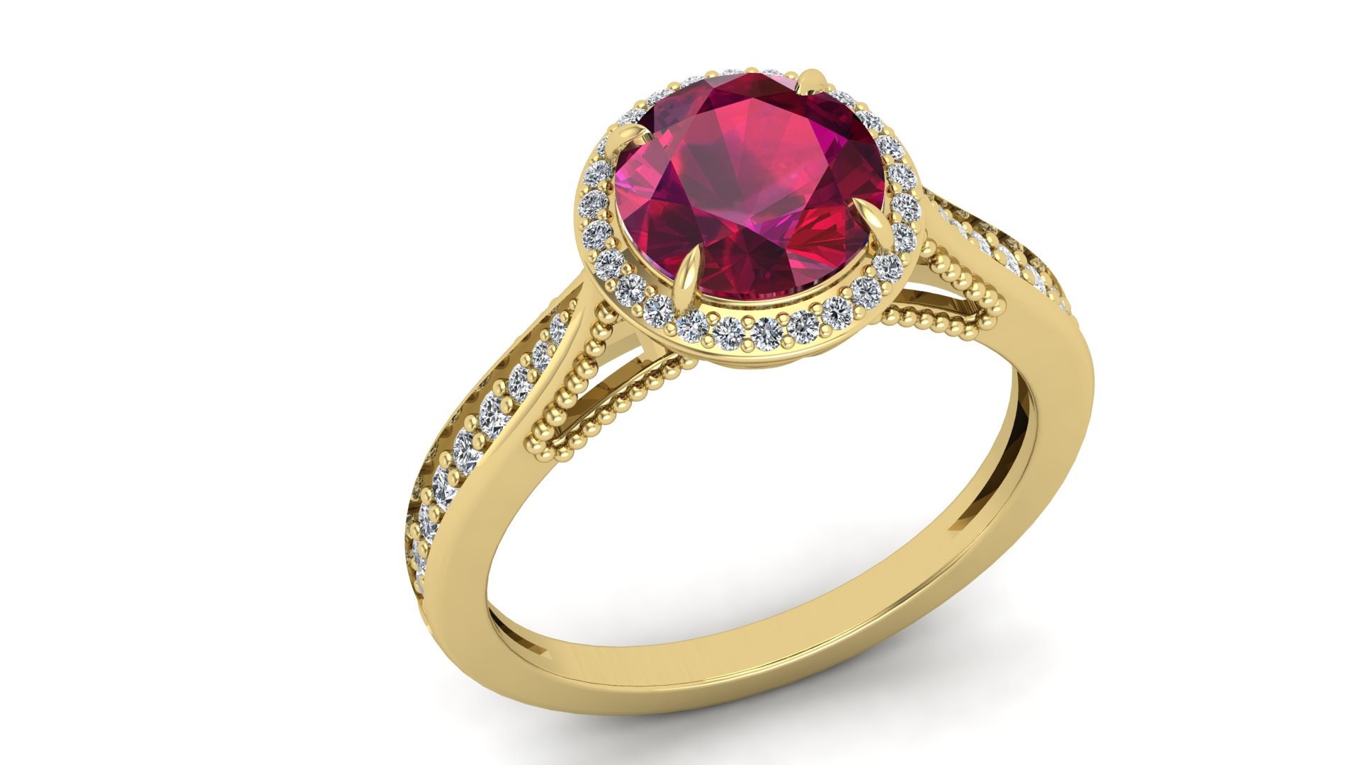 2.40 ct. Rubin VerlobungsRing Vintage Art Deco Ring - Etsy.de