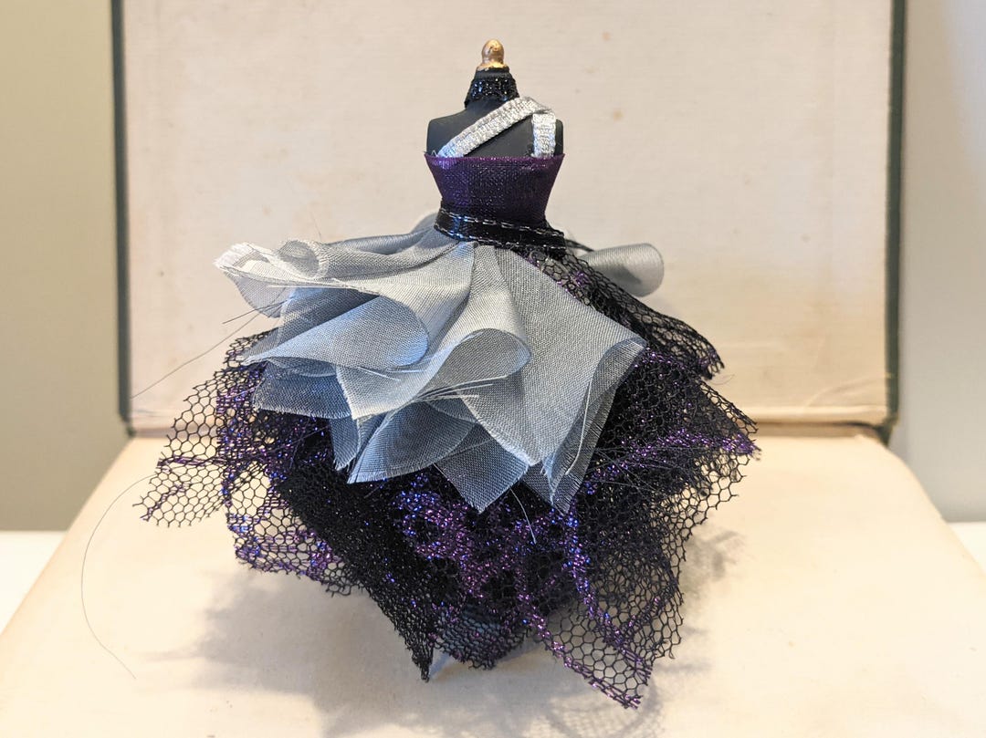 High Fashion Dramatic Rockstar Dress in Purple and Silver - Hattie's ...