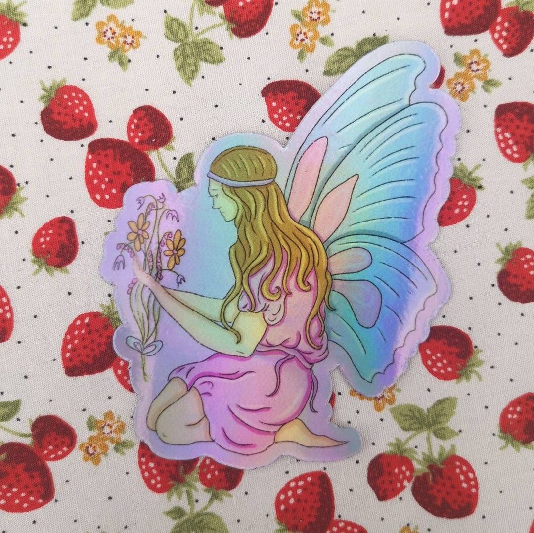 HOLO Fairy Sticker - Etsy