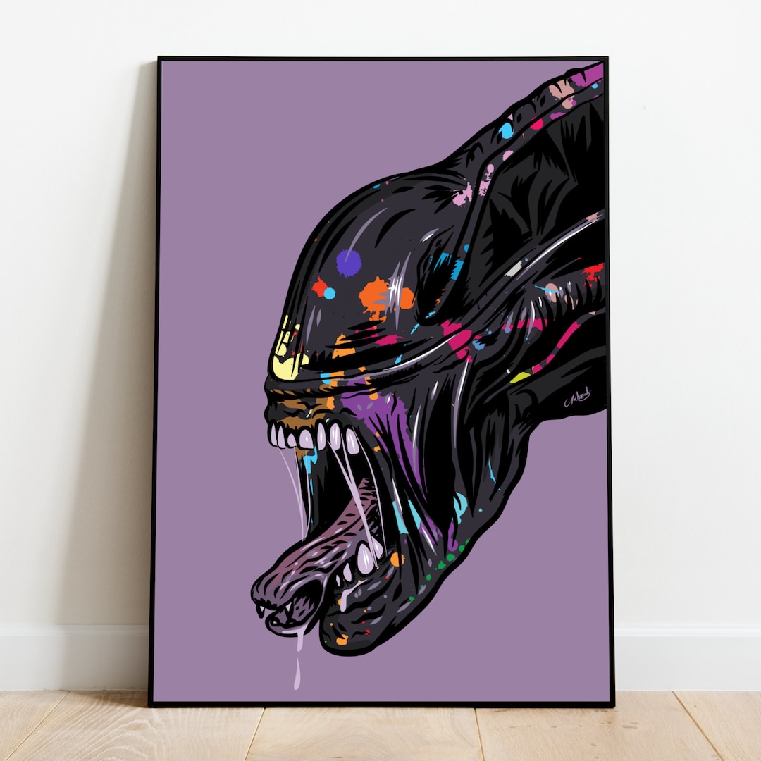 Alien Inspired Pop Art Sci-fi Poster Print - Etsy