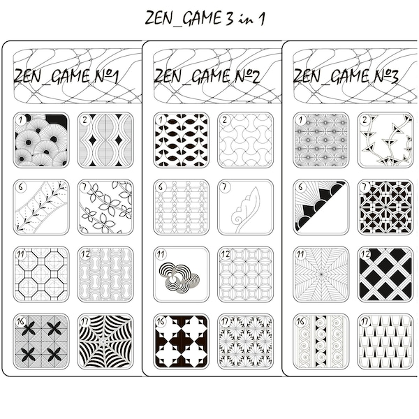 Zentangle Designs - Etsy