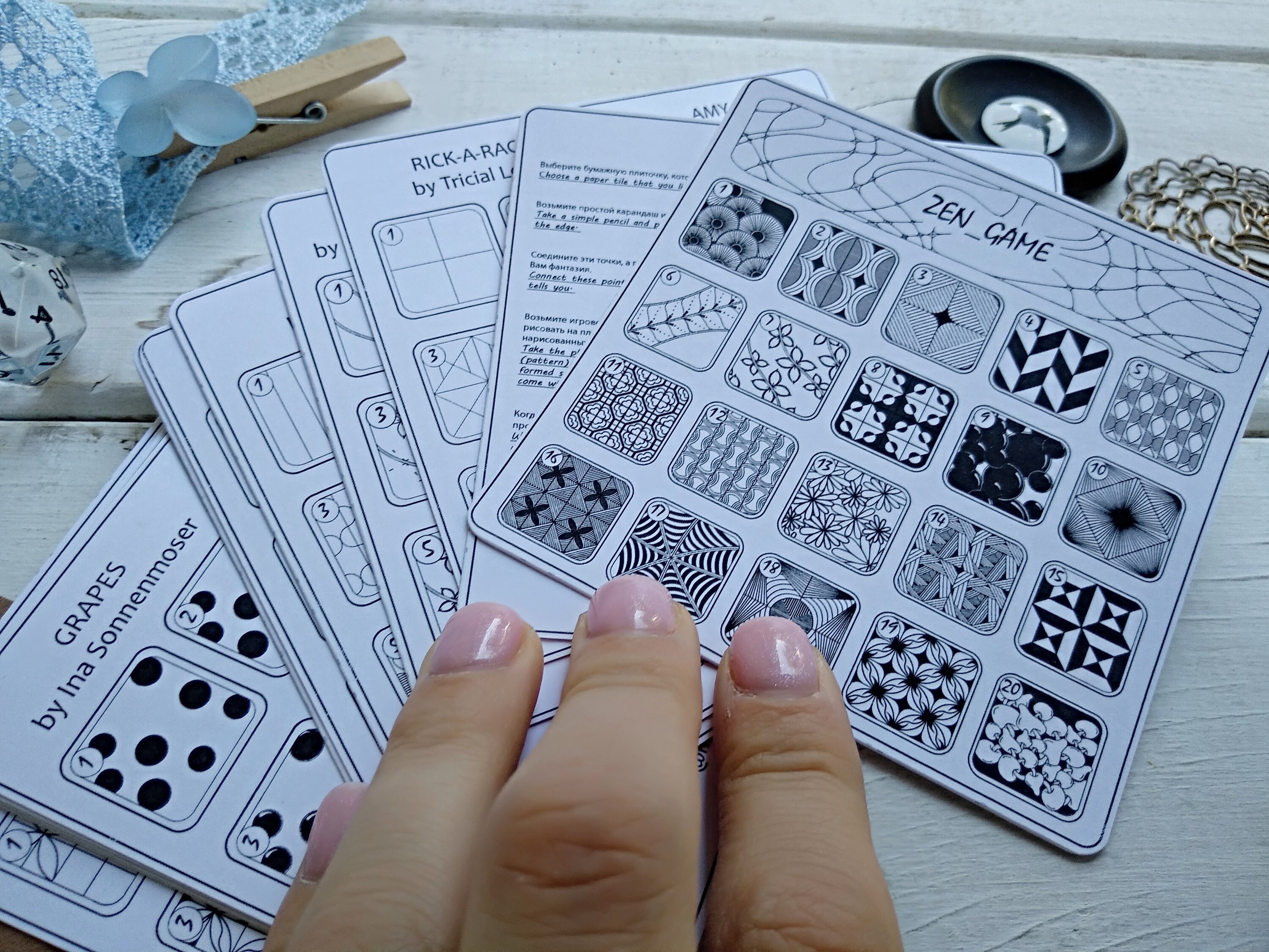 PDF - Zen Game 3 Version, Choice of Tangle is Easy, Game of Zentangle ...