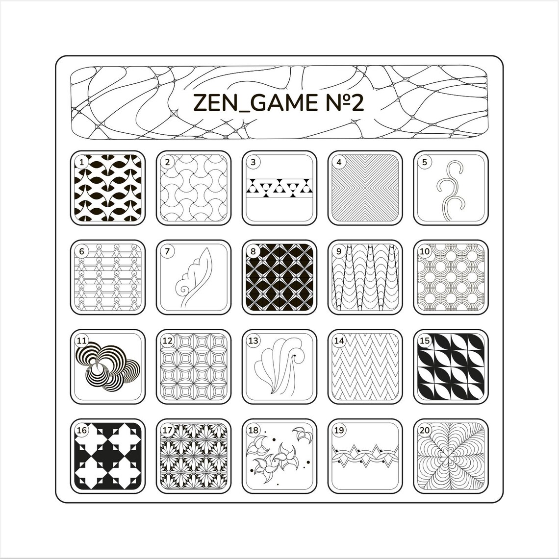 PDF - Zen Game 2 Version, Choice of Tangle is Easy, Game of Zentangle ...