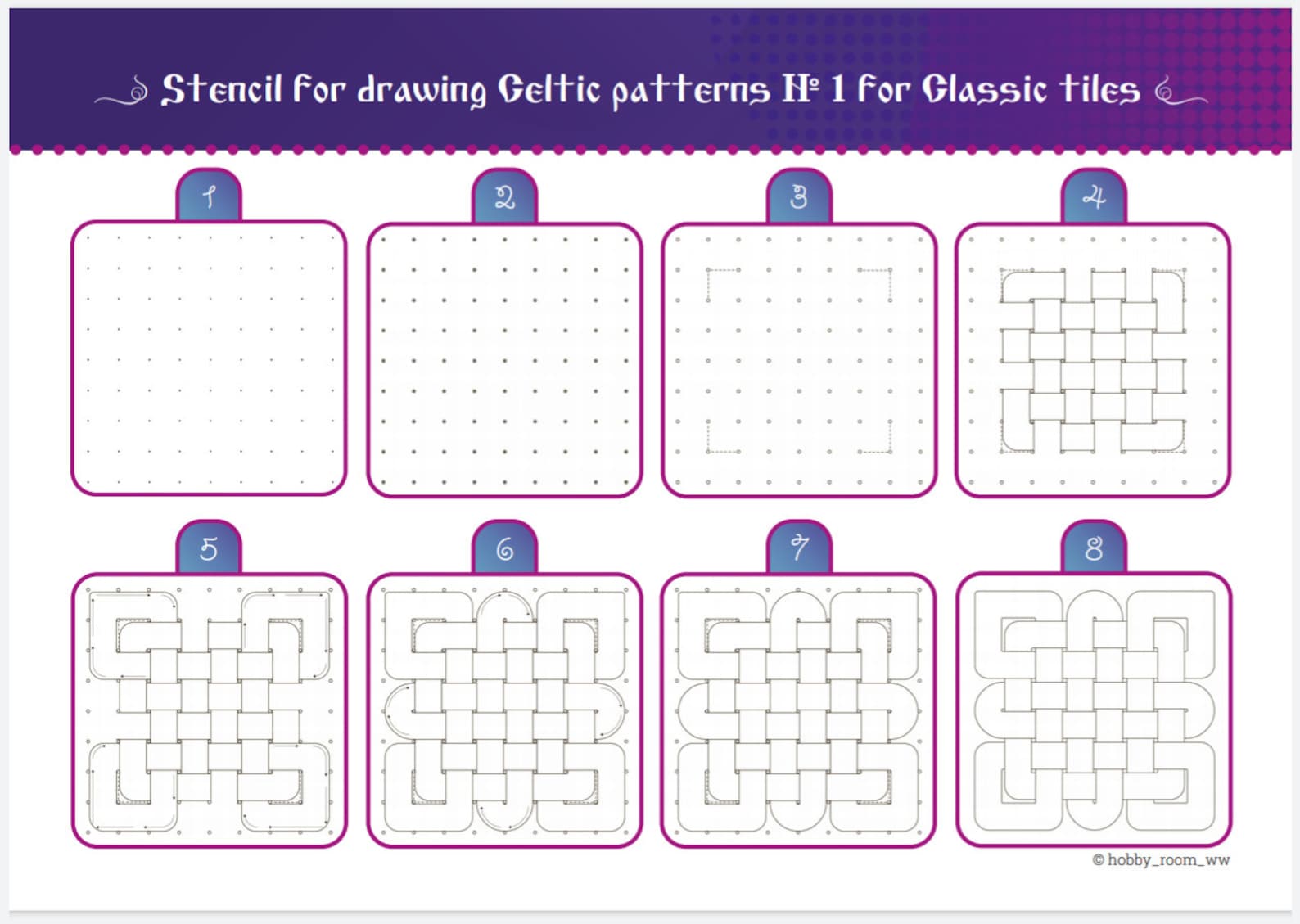 PDF - Instructions for Using Stencils, Instructions for Drawing Celtic ...