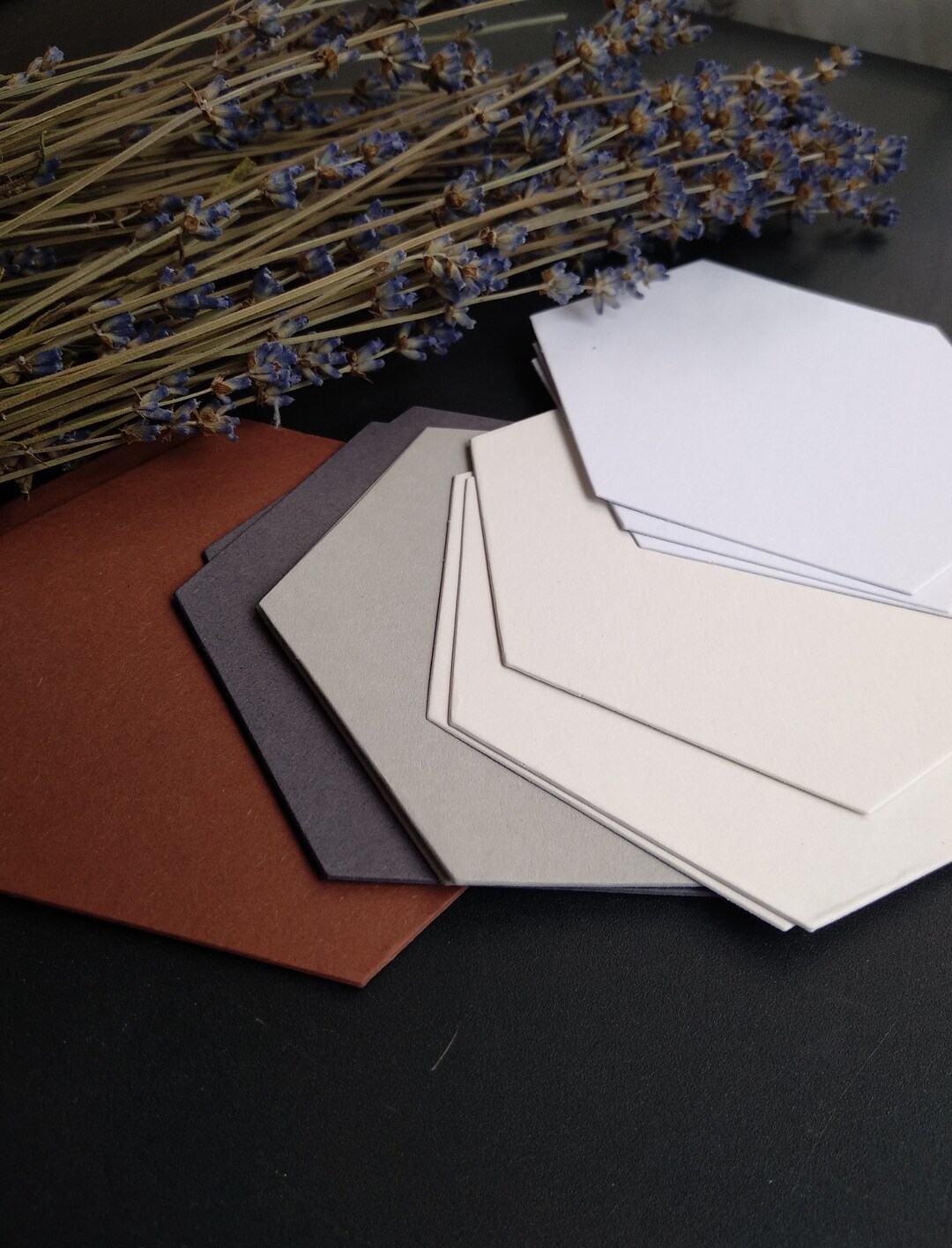 10/20 Hexagon Handcut Cut Out Card Stock, Paper Hexagon, Scrapbooking ...