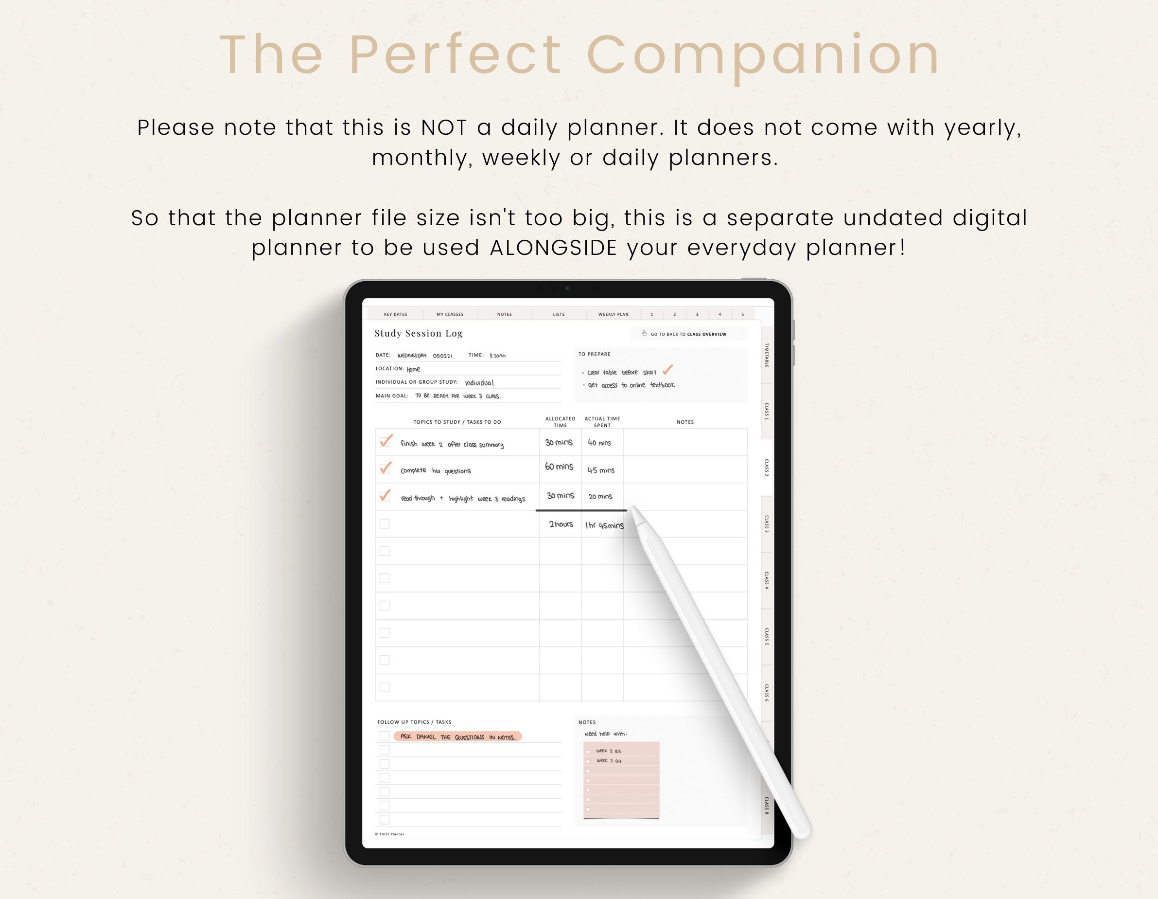 STUDENT Digital Planner School Goodnotes Planner Student - Etsy