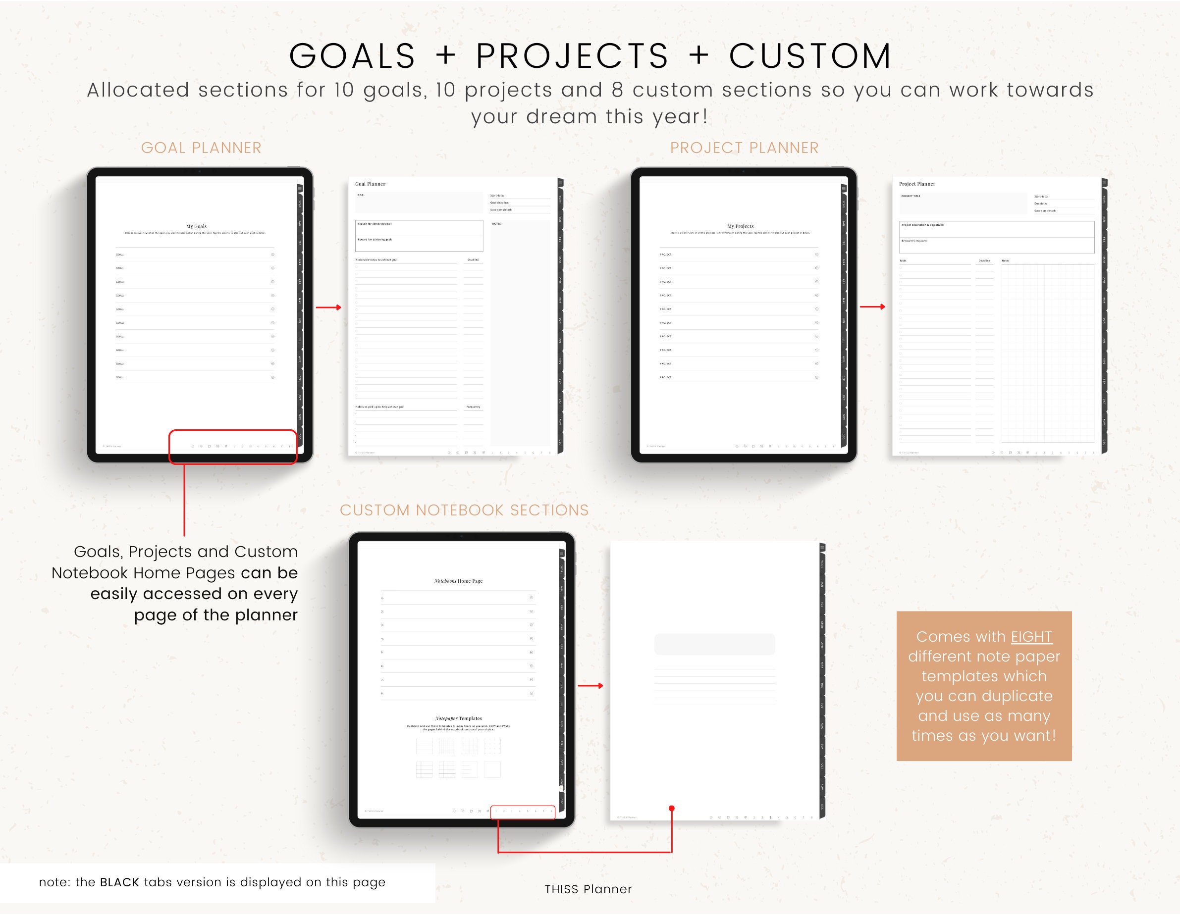 UNDATED Digital Planner PORTRAIT Planner Template Goodnotes - Etsy ...