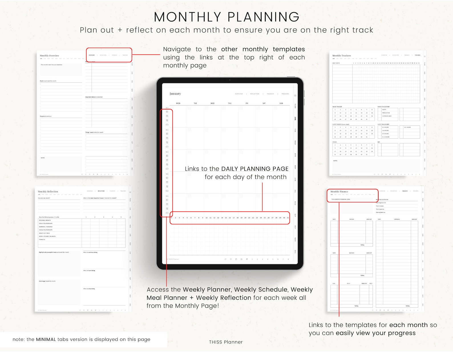 UNDATED Digital Planner, PORTRAIT Planner Template, Goodnotes Planner ...